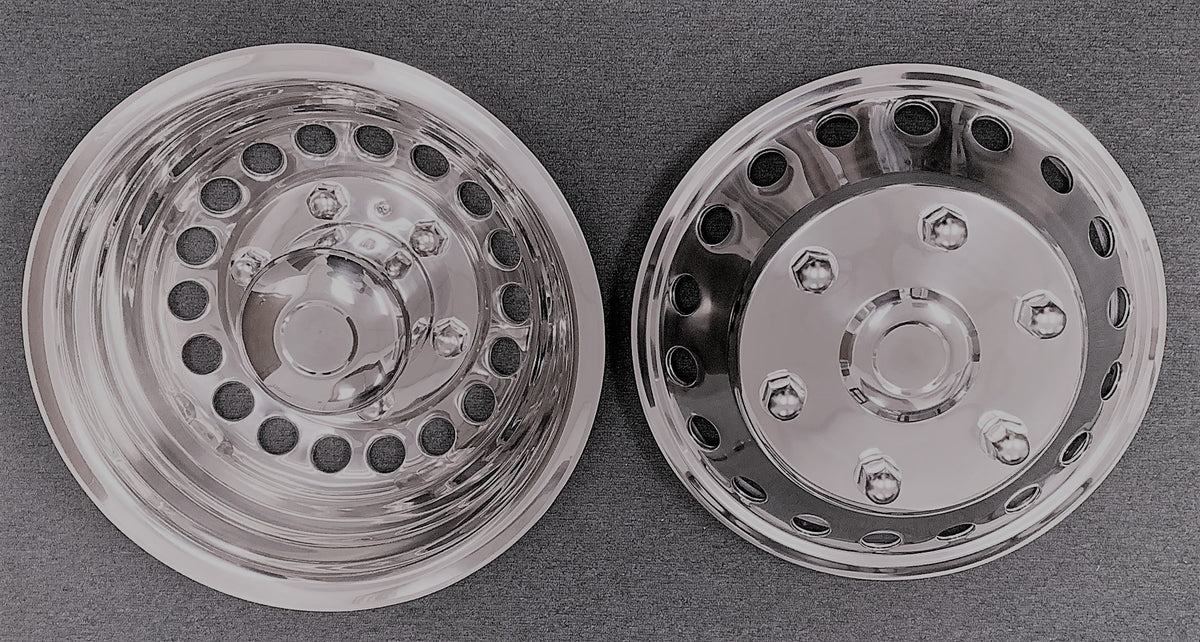 5SDS1618 16" SS Wheel Simulators - Set of (4) for Sprinter DRW 6 lug 1 ...